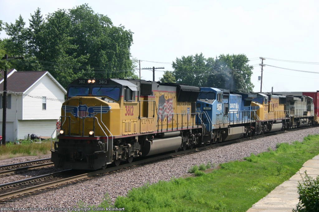 UP 3812, NS 8412, UP 4378, & NS 9959